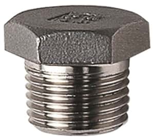 1/4" BSPT HEX BLANK PLUG ST/STEEL 316 - Male Thread, BSPT (316 stainless steel pipe fittings ...