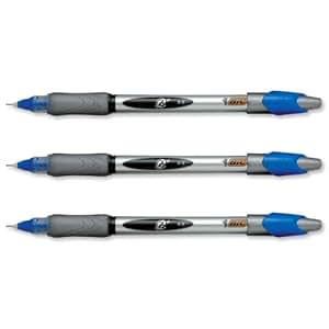 Bic Z4 Rollerball Pen with Rubber Grip 0.5mm Tip 0.25mm Line Blue Ref ...