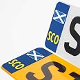 stika.co Set of 2 SCO Scotland Flag Reflective Car Number Plate ...