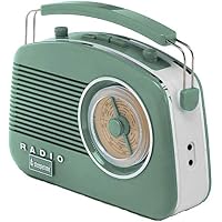 Steepletone Brighton 1950's Portable Retro Style Rotary Radio - Black ...