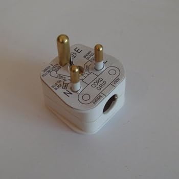 5 Amp Round Pin Plug Black: Amazon.co.uk: Lighting