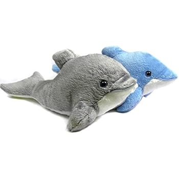 20cm Dolphin Soft Toy - Assorted Colours Grey or Blue: Amazon.co.uk ...