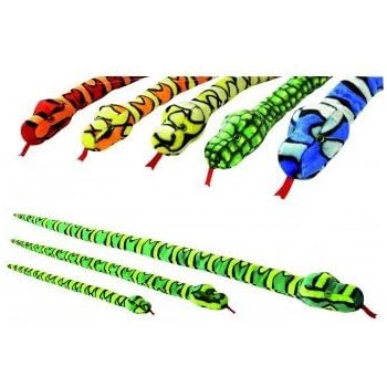 150cm 5ft soft toy snake - 6 assorted cuddly plush designs, 1 sent out ...
