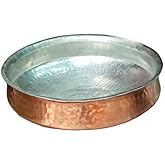 Buy INDIAN ART VILLA Pure Copper Lagan Handi with Tin Lining, Hammered ...