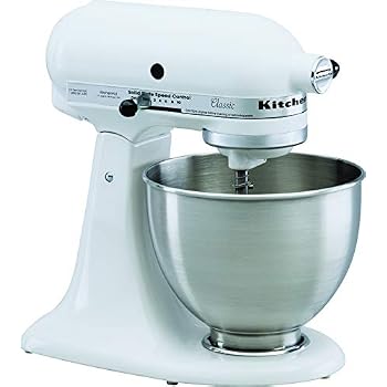 KitchenAid 5K45SSBWH Classic Stand Mixer, 4.3 Litre, White: Amazon.co ...