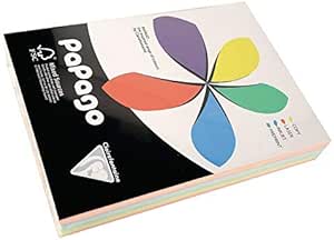 Clairefontaine PaPago A4 Paper, 5 Mixed Pastel Colours, 80gsm, 500 ...