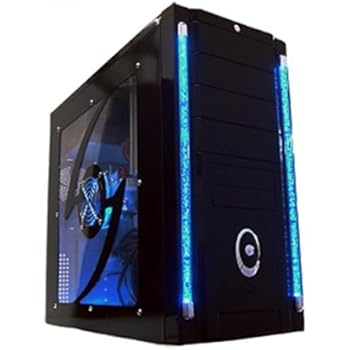 DESKTOP COMPUTER PC CASE Galaxy 3 Mid Tower Black 450W PSU Bubble Light ...