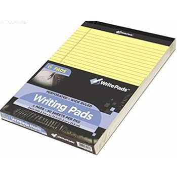 6 Yellow Legal Executive Pads A5 Size Exclusive to the UK: Amazon.co.uk ...