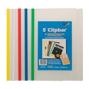 5 A4 Document Display Slide Binder File Folders: Amazon.co.uk: Office ...