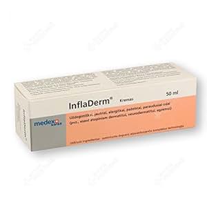 InflaDerm cream 50ml - soothes irritated skin, reduces itching by Medex ...