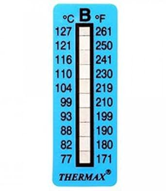 Tempil Thermax Irreversible Temperature label, 10 level strips, Range ...