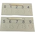 DgCrayons Engraved Number Tracing Board 0 to 9 with Dummy Pencil for ...