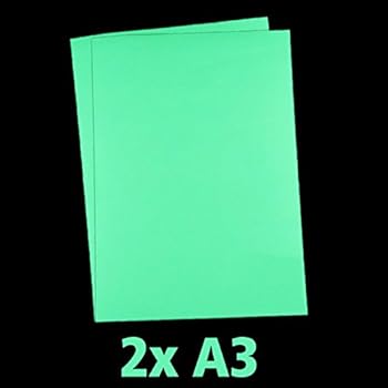 Premium luminous Glow in the Dark paper - 5 sheets of luminescent ...