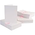 Anita's Plain Blank Cards & Envelopes A6 White Pack of 100 for Home ...