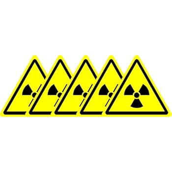 RADIOACTIVE SYMBOL RADIATION WARNING SELF ADHESIVE VINYL STICKERS ...