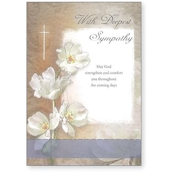 Deepest Sympathy Card Religious Christian Catholic Bereavement: Amazon ...