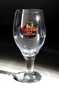 Estrella Damm Stem HALF Pint Glass (SET OF 2) CE 12OZ / 330ML: Amazon ...