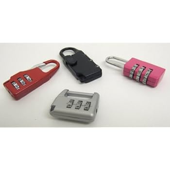 4 PC PIECE SMALL COMBINATION LUGGAGE LOCKS PADLOCKS: Amazon.co.uk: Luggage