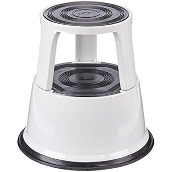PAVO Premium Rolling Kick Step Stool -Grey: Amazon.co.uk: Kitchen & Home