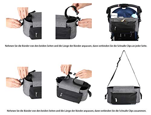 Kinderwagen Organizer, Universale Baby Kinderwagentasche Buggy Tasche ...