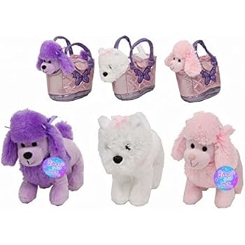Plush Toy Poochie Dog In Handbag ~ Colour Vary: Amazon.co.uk: Toys & Games