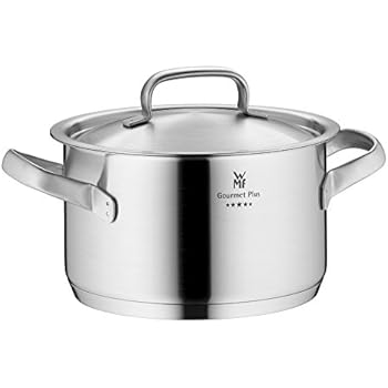 WMF Gourmet Plus Kochtopf hoch mit Metalldeckel, Ø 16 cm, Cromargan ...