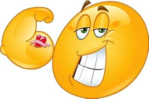 Smile Muscle Emoticons Smiley Bumper Sticker Decal 5" x 4": Amazon.co ...