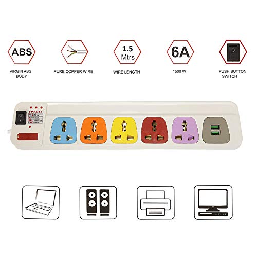 Buy Spike Guard with USB Ports – Spike Guard with Surge Protector ...