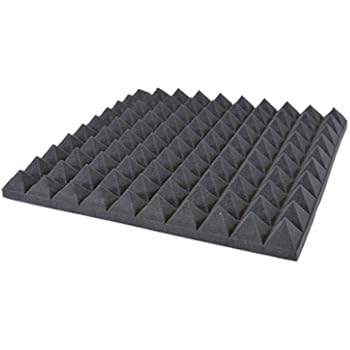 4 Pack of 500mm x 500mm Blue Acoustic Pyramid Foam Panels Spike Studio ...