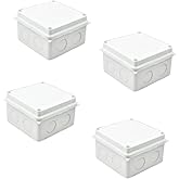 Sinloe PVC Square Junction Box 4x4 Inches 4 Nos Pack for CCTV Cameras : Amazon.in: Home Improvement