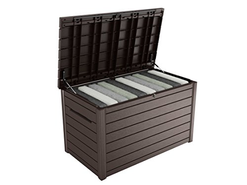 Keter Ontario Huge Plastic Waterproof Wood Look 870 litre Garden ...