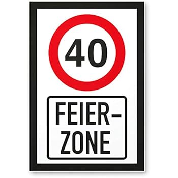 DankeDir! 40. Geburtstag Geschenk, Kunststoff Schild (20 x 20 cm ...