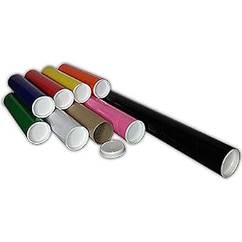 Coloured Strong Cardboard Postal Tubes A4 with Plastic End Caps Blue ...