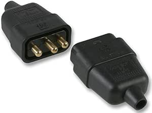 Duraplug LCP103 BLK 10 amp In line lead connector: Amazon.co.uk: DIY ...