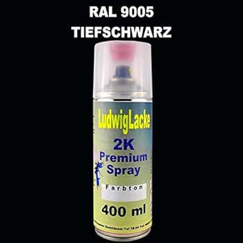 Ludwig Lacke RAL 9005 TIEFSCHWARZ 2K Premium Spray 400ml: Amazon.de: Auto