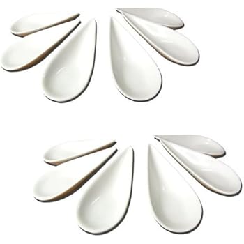 6 First Course Serving Spoons - Appetizer / Canape Dish Spoon, amuse ...