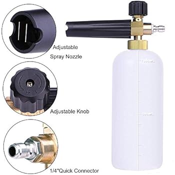 Adjustable Foam Cannon 1 Liter Bottle Snow Foam Lance Soap Dispenser Nozzle for Karcher K Series ...
