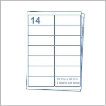 EJRange 14 Labels per A4 Sheet, 100 Sheets 1400 Labels Total, Self Adhesive Address Mailing ...