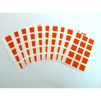 150 Red Square Stickers - Sticky Coloured Self Adhesive Squares for ...