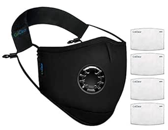 OxiClear N99 Anti Pollution Face Mask with 4 Activated Carbon Filters ...