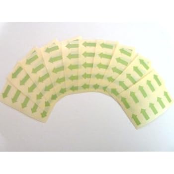 100 Labels , 20x10mm Arrow Shape , Red , Removable / Low Tack Colour ...