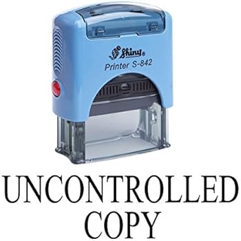 Printtoo UNCONTROLLED COPY Self Inking Rubber Stamp Office Stationary ...