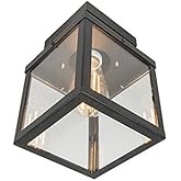 Qazqa - Outdoor Modern Square Ceiling Lamp I Ceiling Flush Light 2 ...