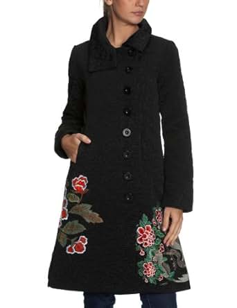 Desigual Women's Long Coat Black 38: Amazon.co.uk: Clothing