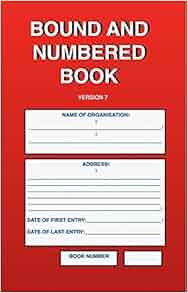 Bound and Numbered Book: Amazon.co.uk: Bernard Allen: Books