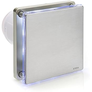 Cata Bathroom Glass Extractor Fan 100mm Silver-Grey Humidistat ...