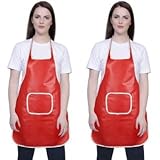 Buy YAZLYN COLLECTION Rexine Waterproof Kitchen Apron Multi color With ...
