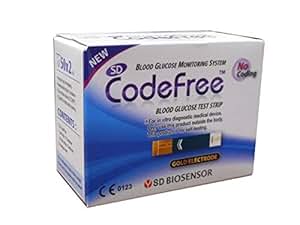SD BIOSENSOR CodeFree Blood Glucose Test Strips (Pack of 200): Amazon ...