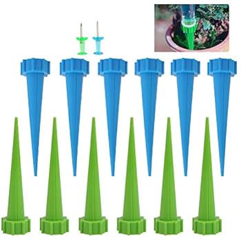 18 Pcs Plant Waterer, Self Watering Spike Slow Release Vacation Plants ...