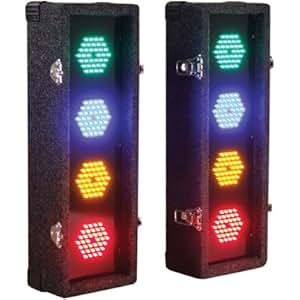 Soundlab 2 x 4 Way LED Light Box G005FD DJ Disco Party Band: Amazon.co ...